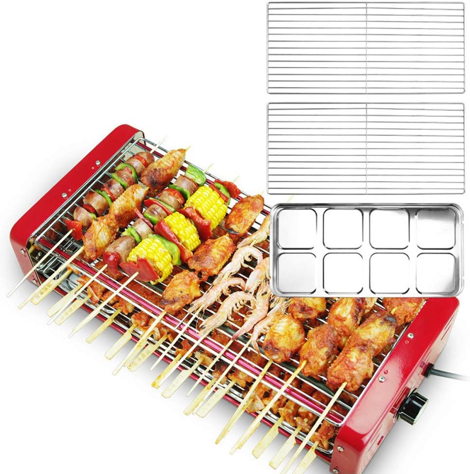 Review Reduced Odour Smoke Double Layer Grill Electric Indoor Electric ...
