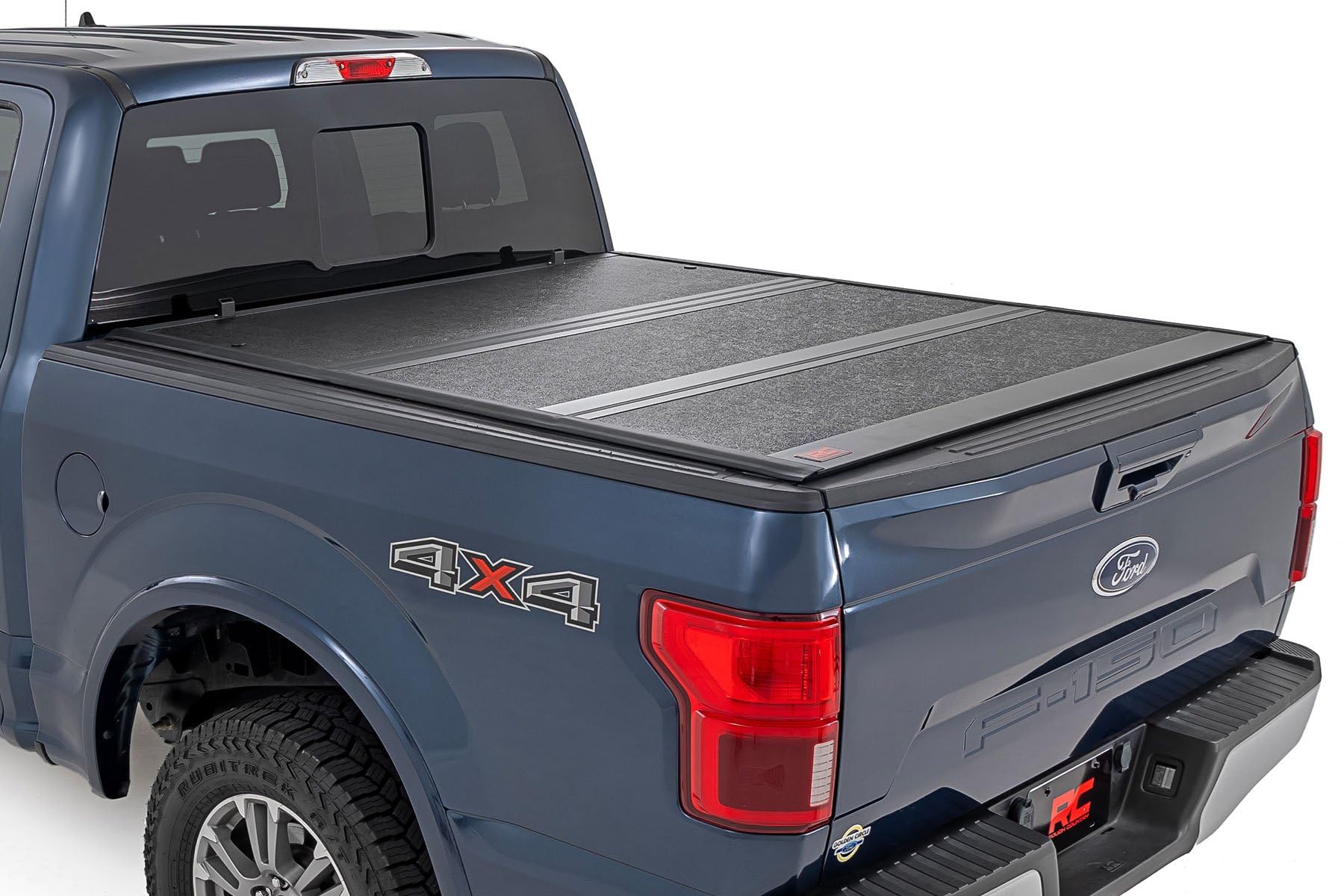 Rough Country Hard Tri-Fold Tonneau Cover for Ford F-150 (2021-2025) & F-150 Lightning (2022 ...