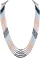 Buy Ratnavali Jewels Five Layer Multi-Colour Blue Aqua Cream White ...