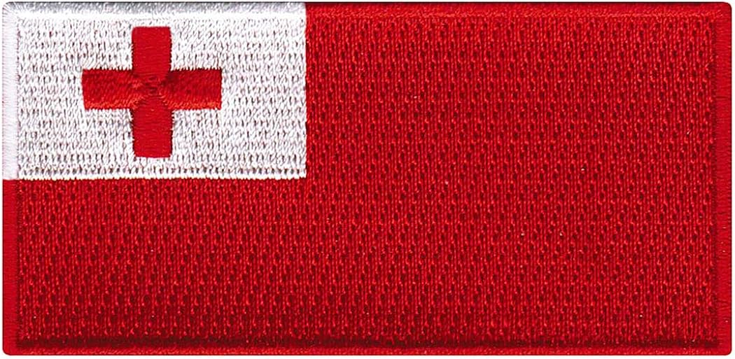Amazon.com: Tonga Flag Embroidered Patch Tongan Iron-On National Emblem ...