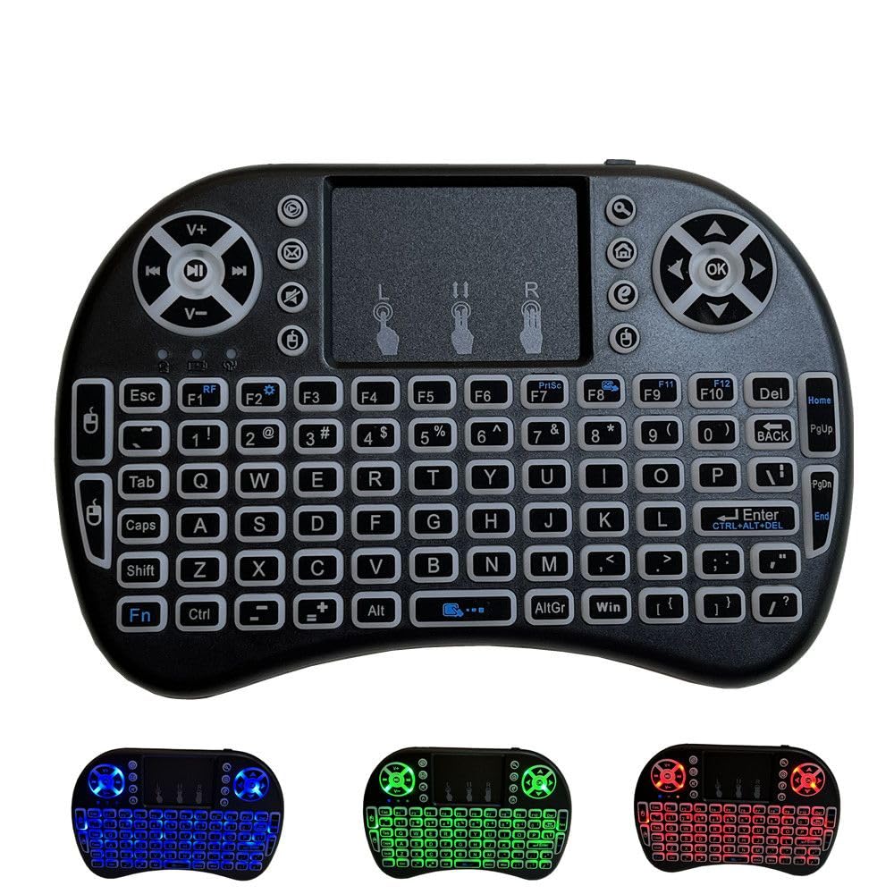 Mua Mini Keyboard i8 2.4G Mouse Wireless Keyboard with Touchpad, Tricolor Backlight Handheld ...