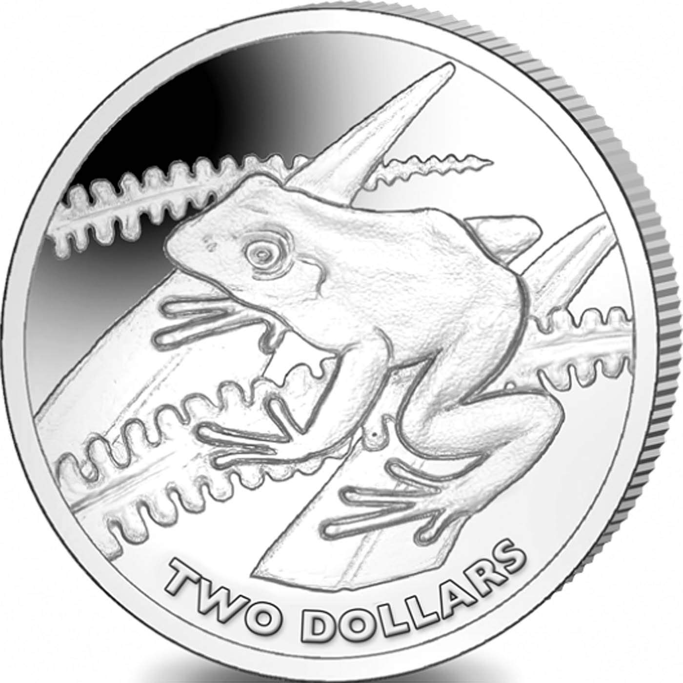 TREE FROG - Sterling Silver Proof Coin in Box with Certificate of ...