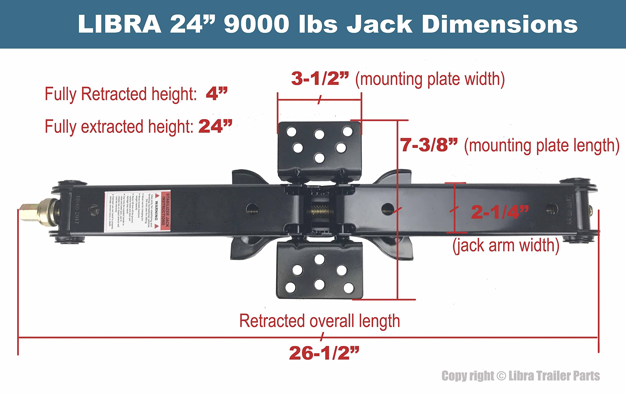 Mua LIBRA Set of 4 9K lb Heavy Duty 24" RV Trailer Camper Stabilizer ...