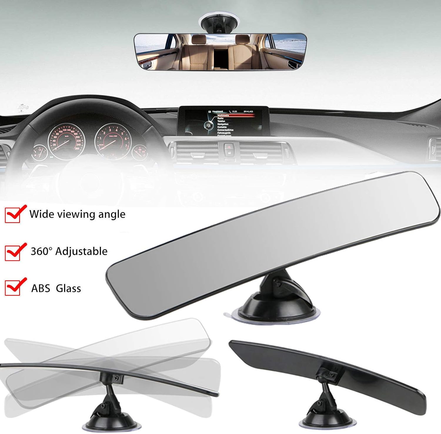 EEEKit Retrovisor Retrovisor, Universal Car Truck Espejo Interior ...