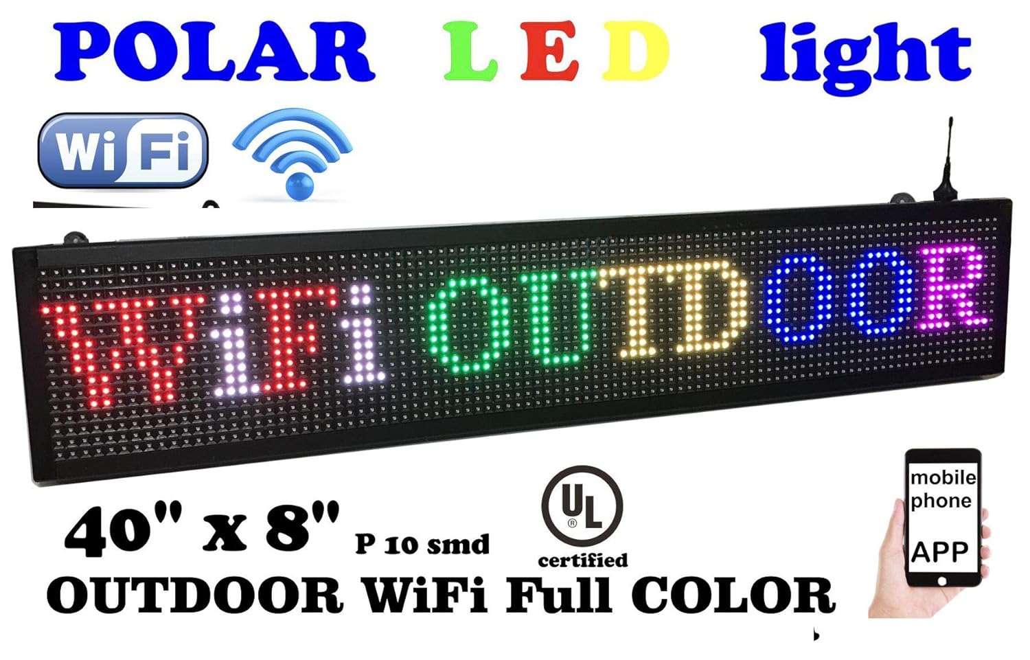 Industrial New Software Included POLAR LED sign POLAR LED light WiFi ...