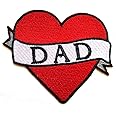 Amazon.com: PP Patch Red Heart Love Father Love DAD Cartoon Patch ...