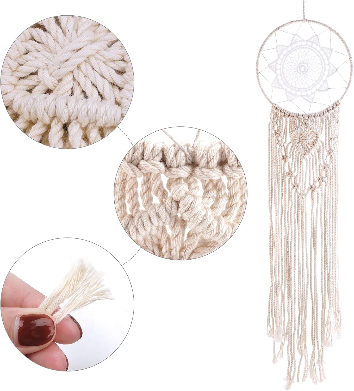 Gukasxi DIY Macrame Kits for Adult Beginners, DIY Dream Catcher Macrame ...