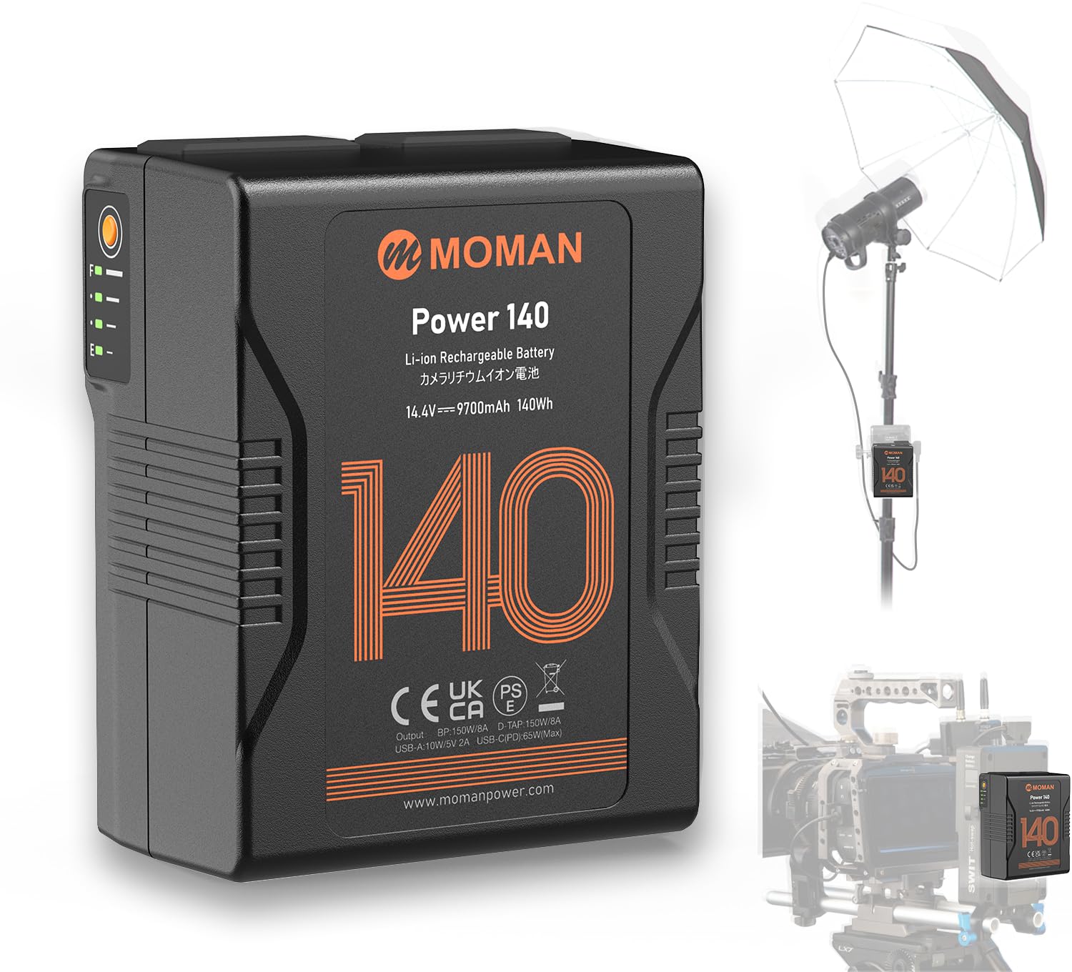 Mua Moman V Mount Battery, Power 140 V-Lock Battery 140Wh/9700mAh with ...