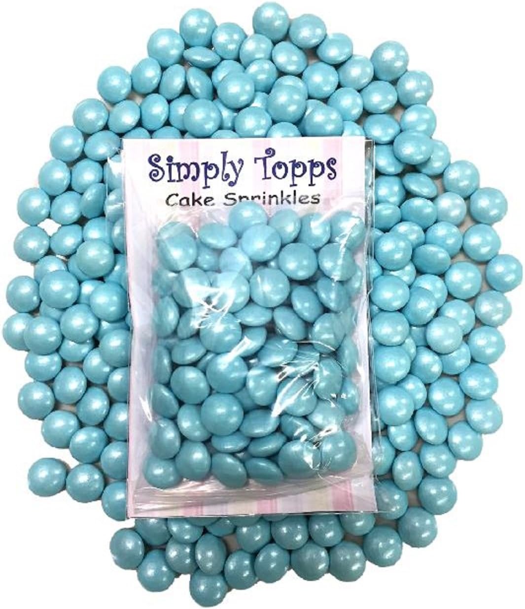 Glimmer Baby Blue Chocolate Beans Sprinkles 30g cake cupcake ...