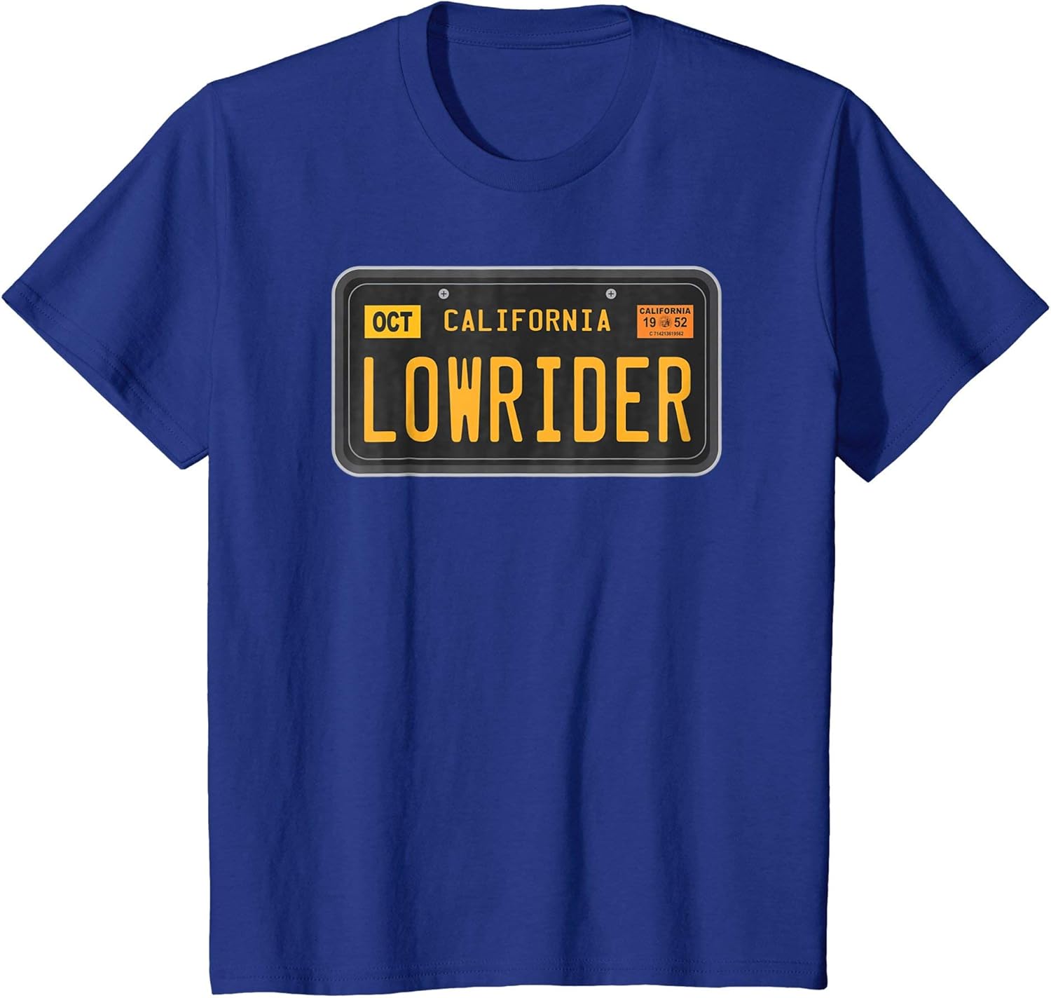 Amazon.com: Lowrider - California Black Plates - Lowrider Shirt: Clothing