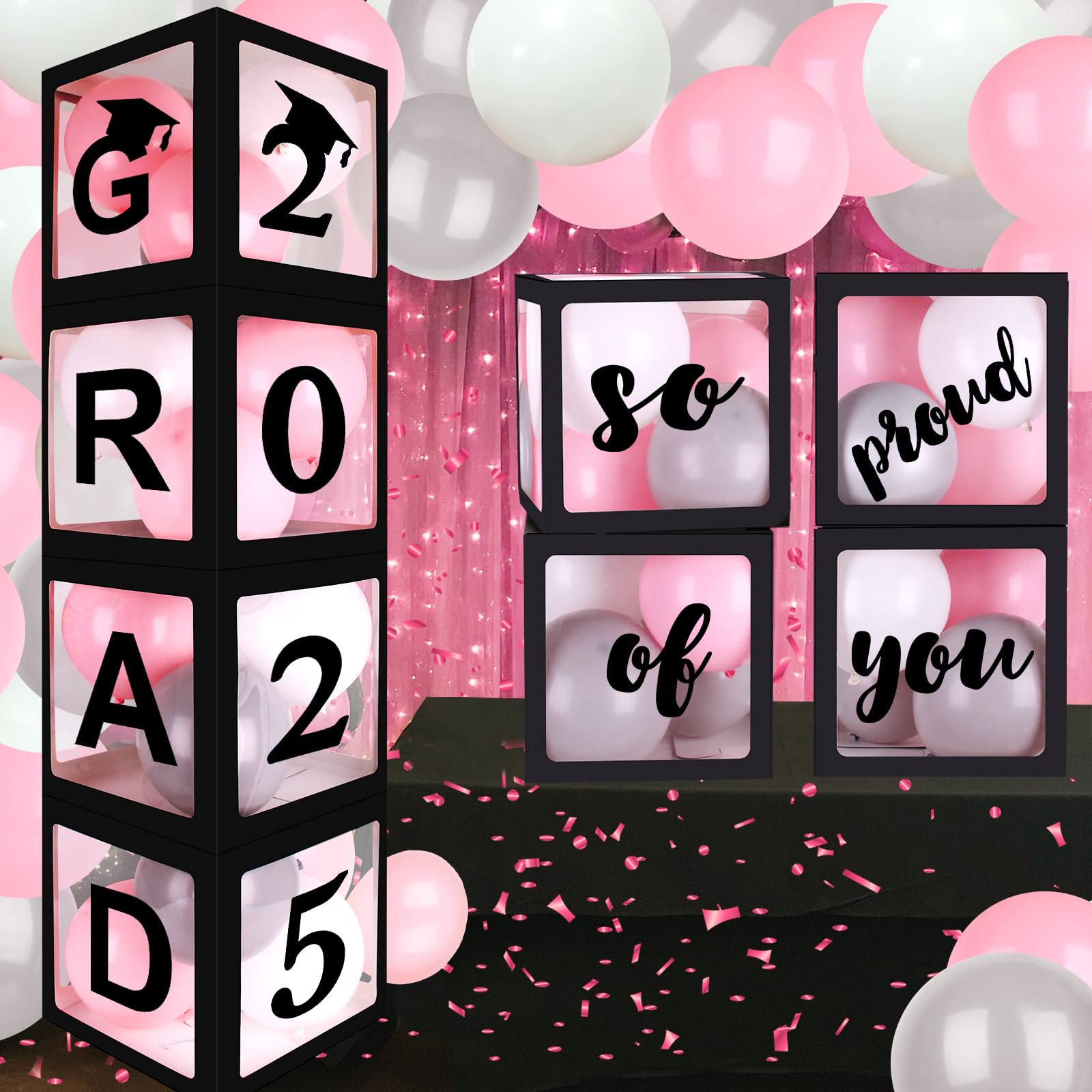 AOKE Graduation Party Decorations 2025 Graduation Balloon Boxes, 4Pcs ...