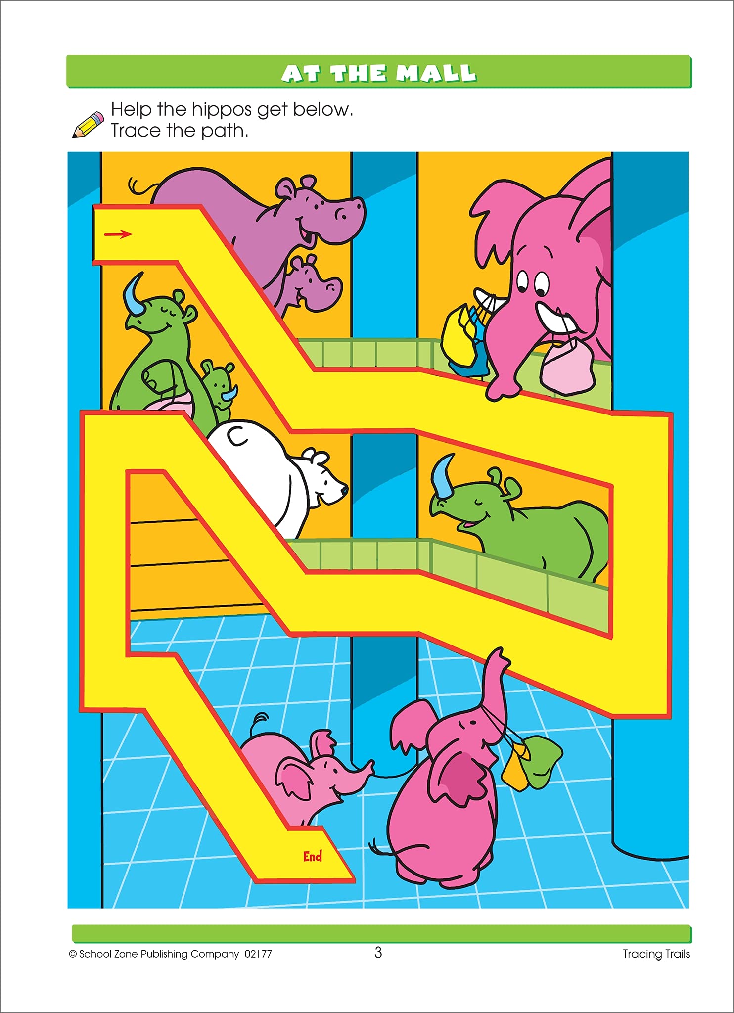 Mua School Zone - Tracing Trails Workbook - 32 Pages, Ages 3 to 5 ...