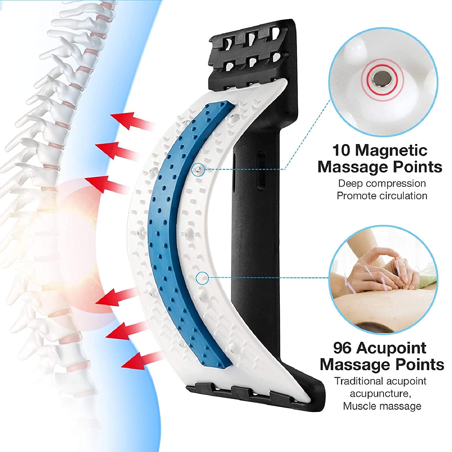 Mua Moocoo Back Stretcher for Lower Back Pain Relief with Magnet, 3 ...