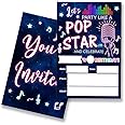 Amazon.com : EUDOSI Pop Star Music Birthday Party Invitations Supplies ...