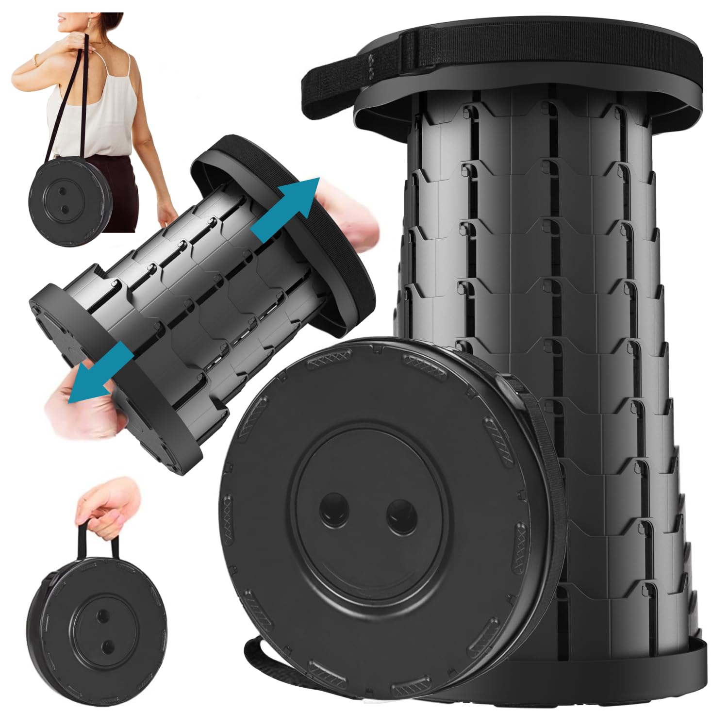 Mua Upgraded Collapsible Stool - Lightweight, Sturdy, Portable ...