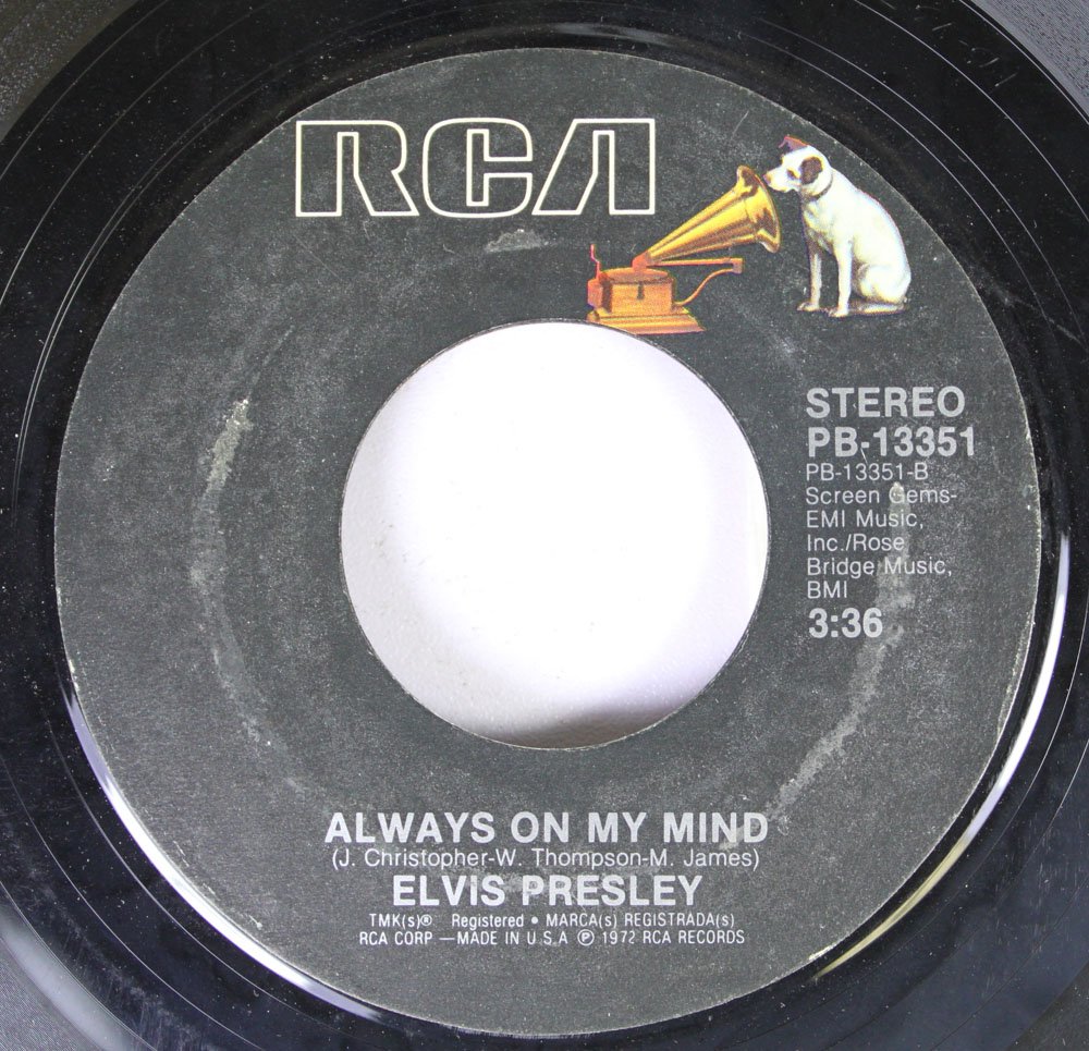 - ELVIS PRESLEY 45 RPM ALWAYS ON MY MIND / THE ELVIS MEDLEY - Amazon ...