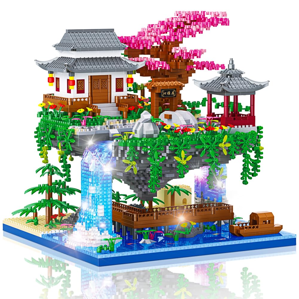 Peach Blossom Pond Building Set, 3320 Pcs Architecture Building Blocks ...