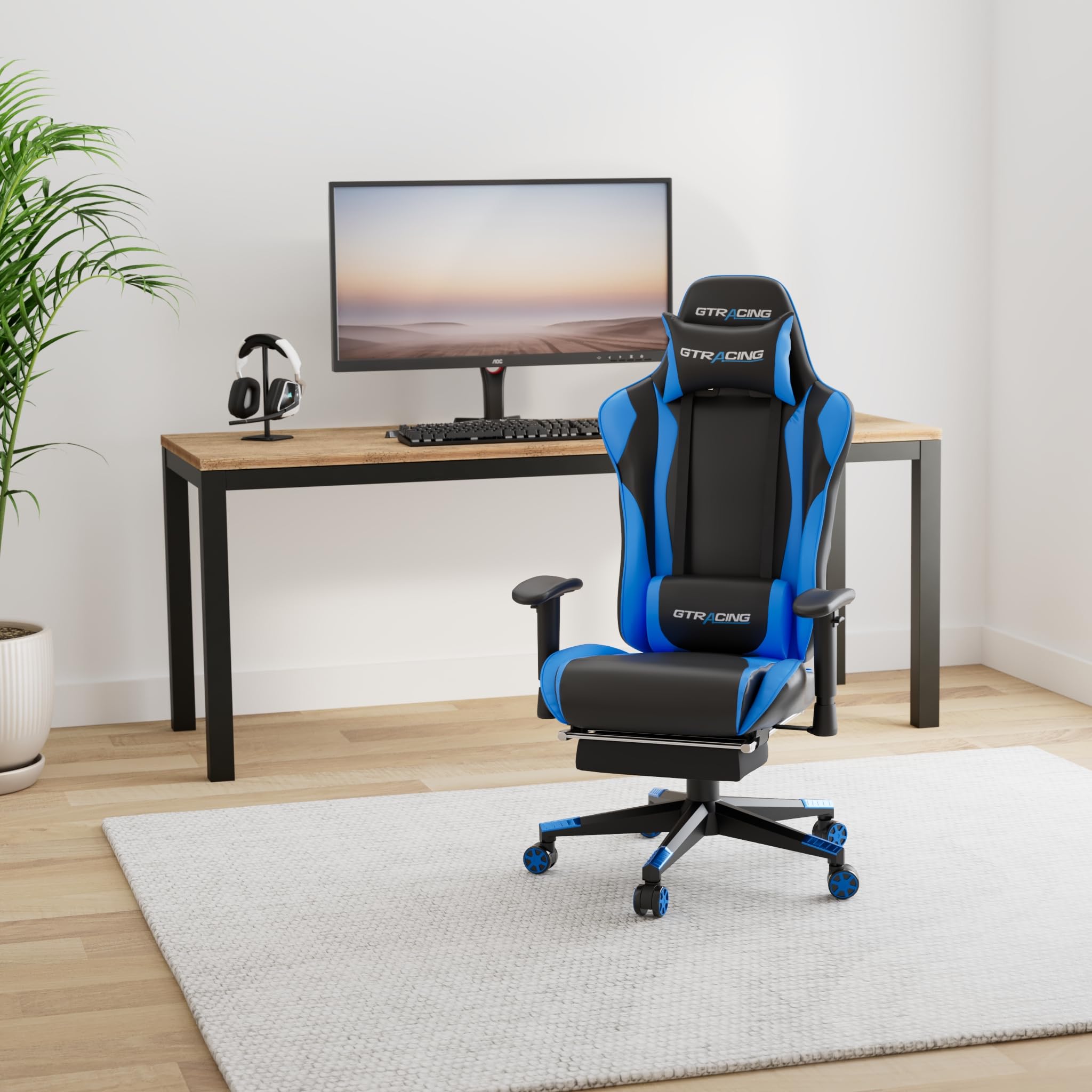 Mua Gaming Chair with Footrest, Ergonomic Computer Game Desk Chair ...