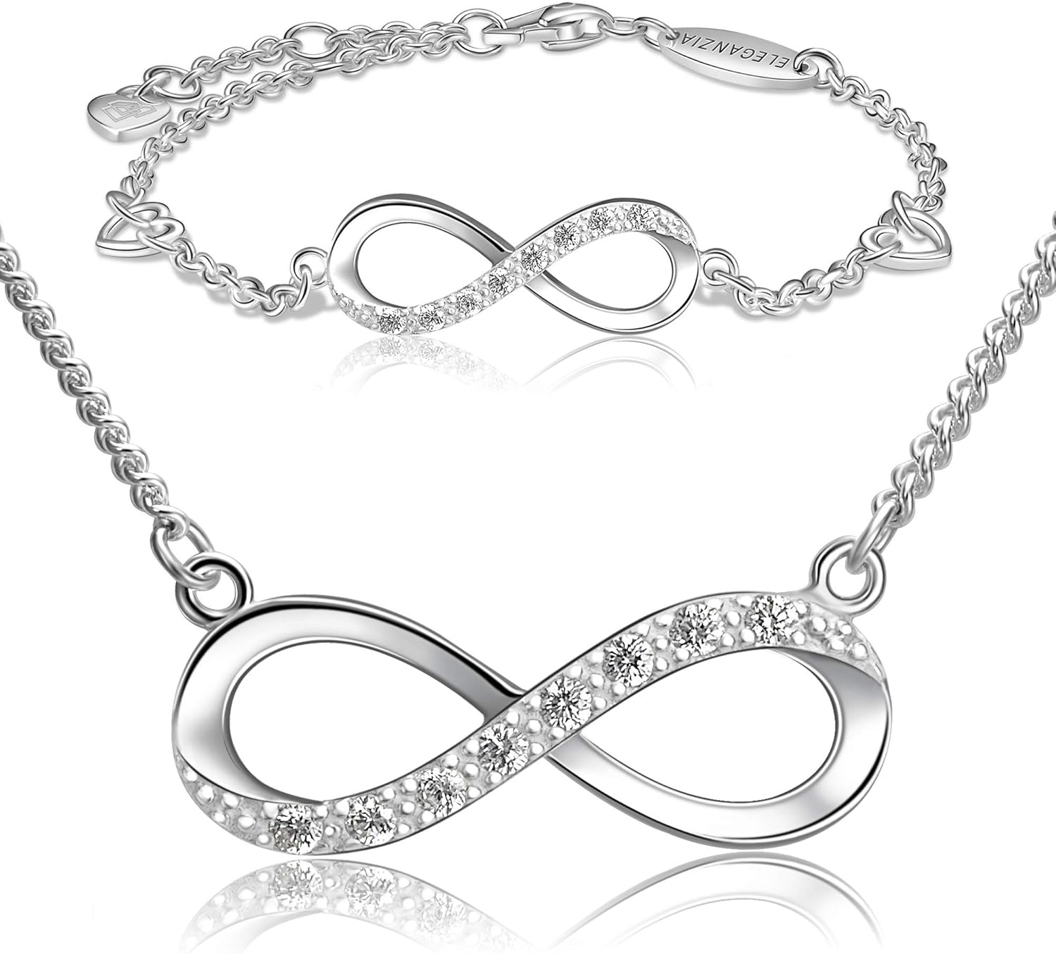 Amazon.com: Infinity Necklace for Girlfriend with Sterling Silver ...