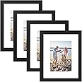 Amazon.com - decorUhome 8x10 Picture Frame, Set of 4, Black Engineered ...