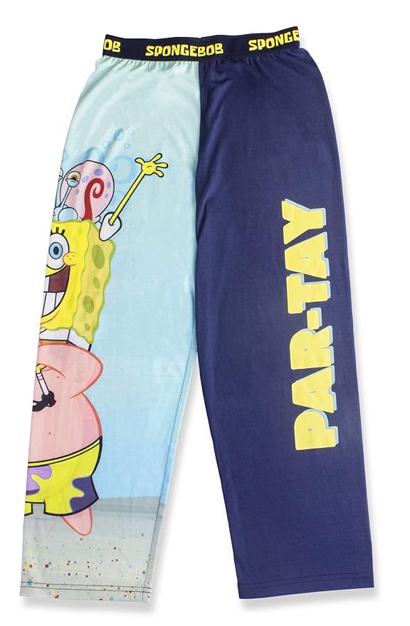 Buy SpongeBob SquarePants Boy's Long Pants PJ, 100% Polyester, Navy ...
