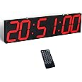 Amazon.com: CHKOSDA 27.6in Double Side Digital Wall Clock ...