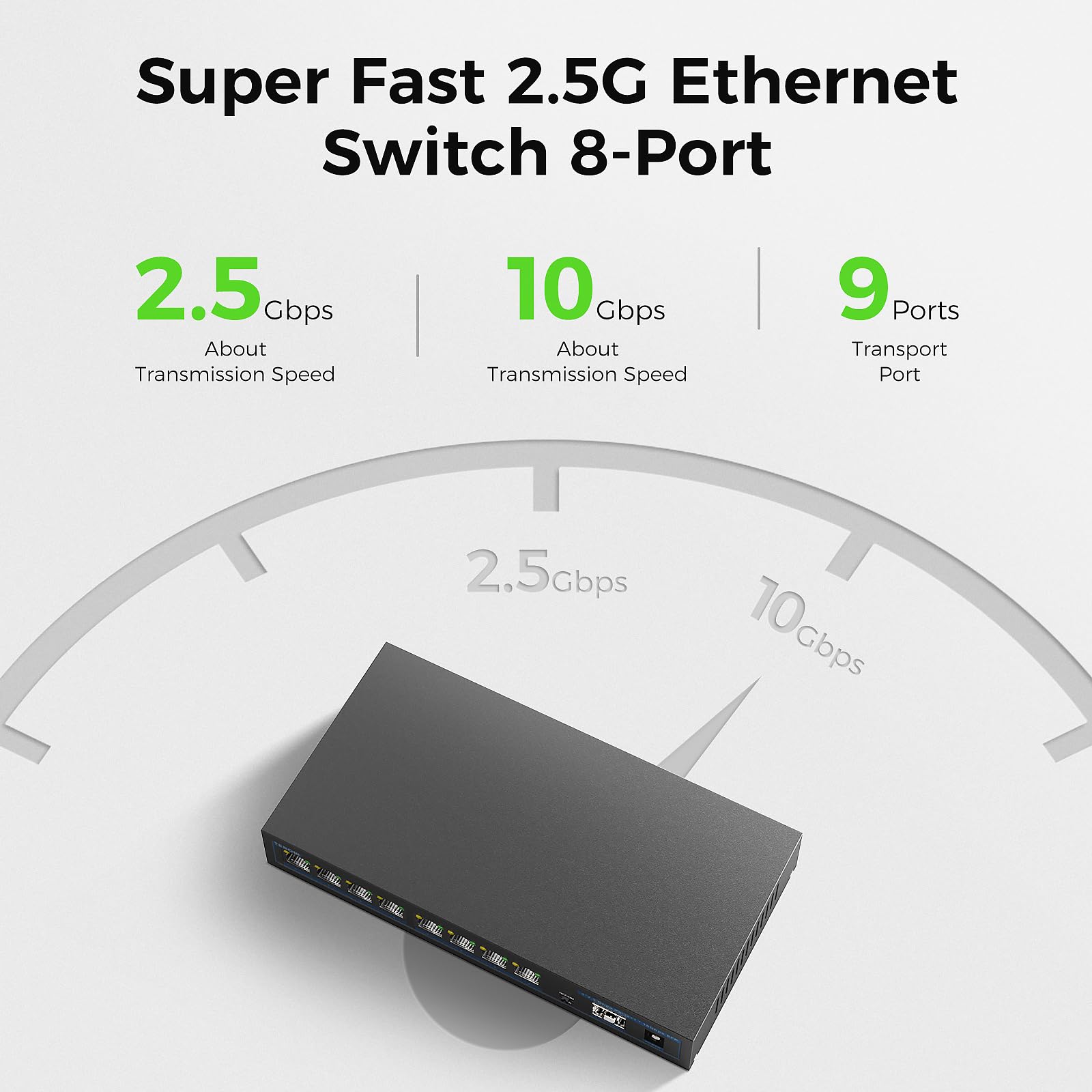 Mua 9-Port 2.5G Poe Ethernet Switch Unmanaged, 8 x 2.5G Poe Base-T & 1 ...