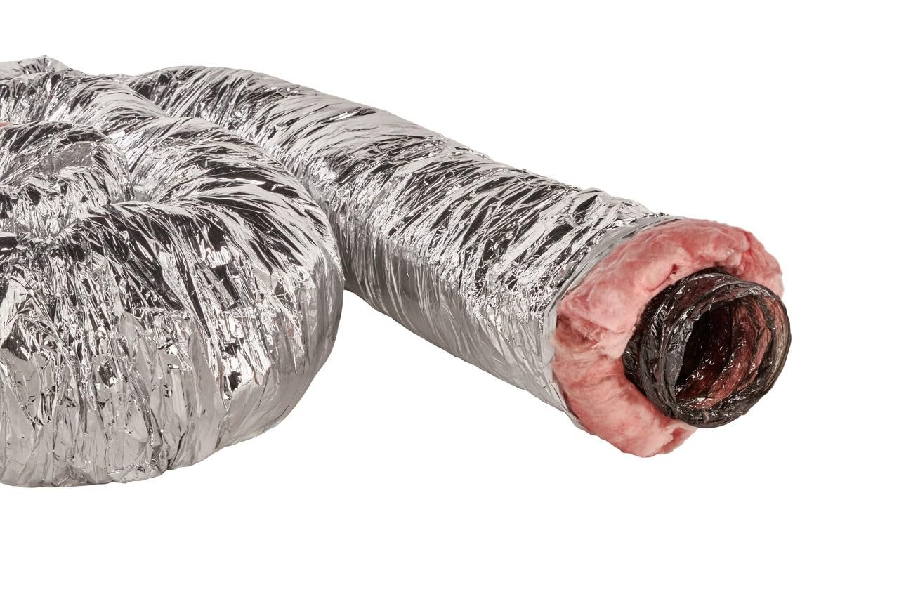 GAF Master Flow 4" X 25' Insulated Flexble Duct with R6 Insulation ...