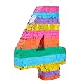 Amazon.com: BLUE PANDA Rainbow Number 4 Pinata for 4th Birthday Party ...