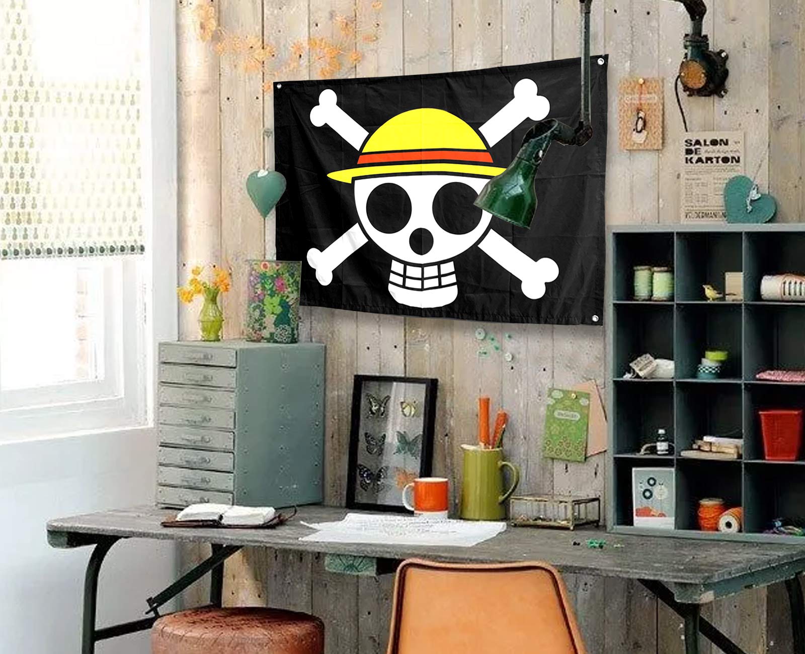 Buy Anime Room Decor 43inX30in One Piece ,Pirate Legion ,Wall Hanging ...