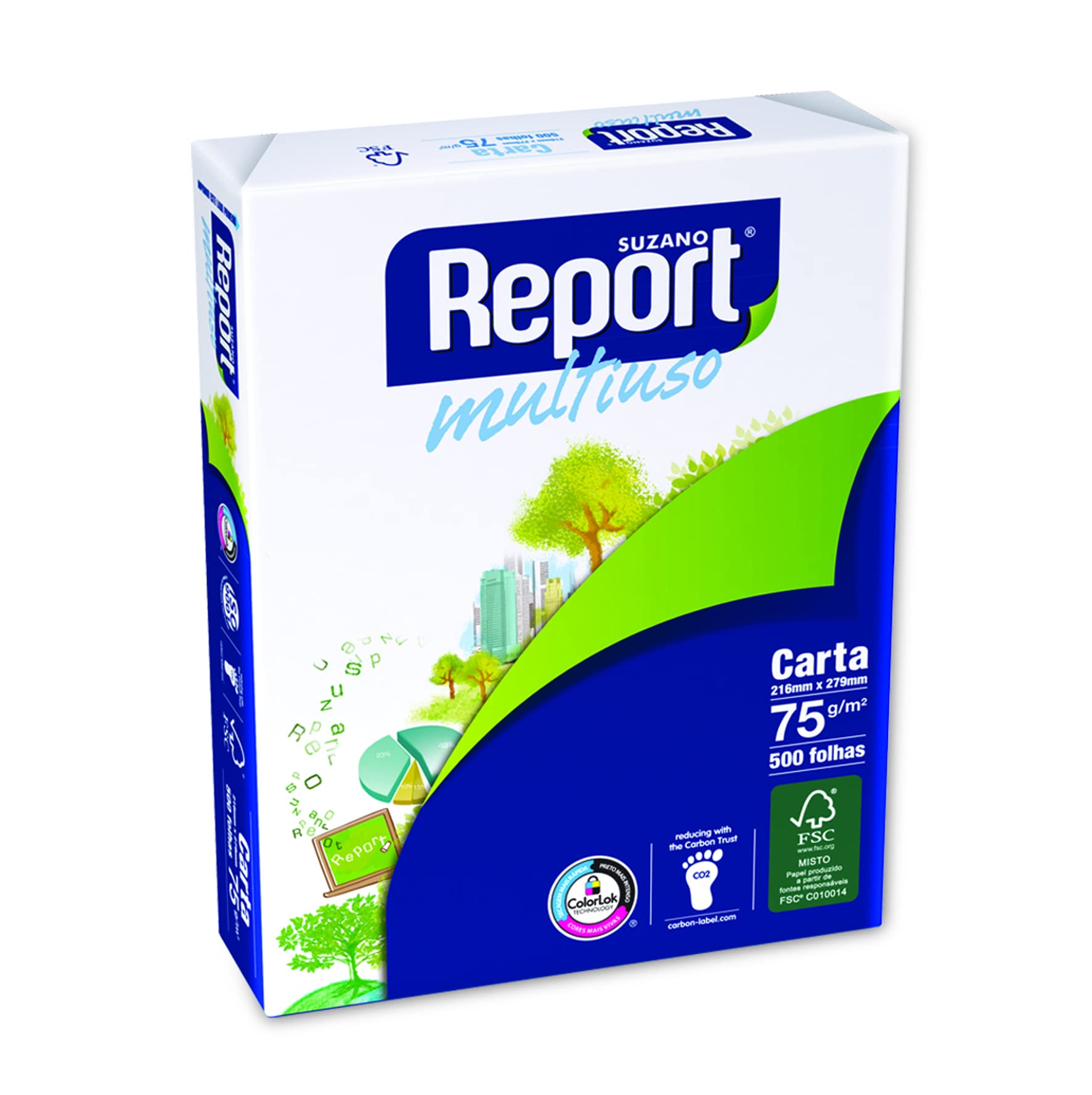 Sulfite Paper Letter Report with 500 Sheets, White, 216 x 279 mm ...