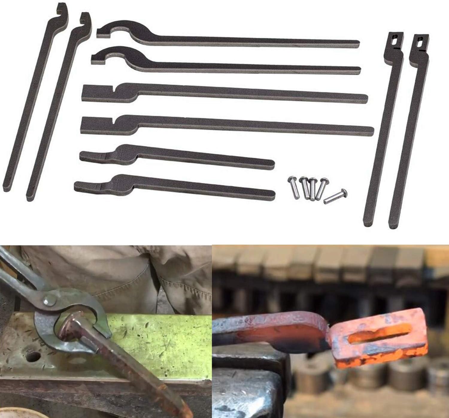 Amazon.com: Five types of Tongs Bundle Set with Rivet Can be Heated ...