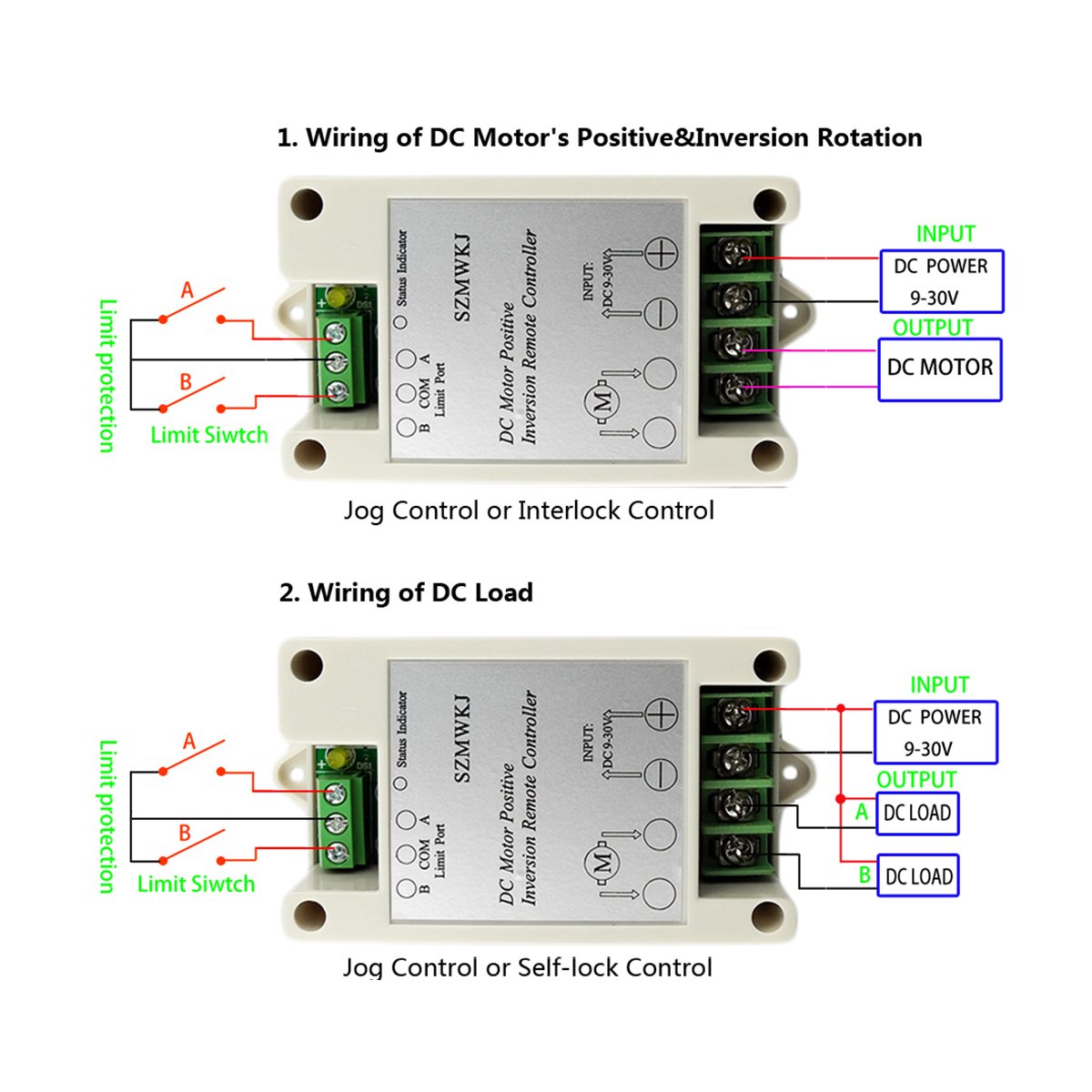 Controllers SZMWKJ Wireless Motor Controller Wireless Remote Positive ...
