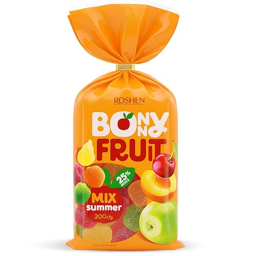 Roshen Bonny Fruit Summer Mix Gummy Candy, Made with 25% Fruit Juice ...