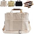 Amazon.com: Desolio Everything Tote Bag, Everything Bag, Canvas Tote Bag with Compartments ...