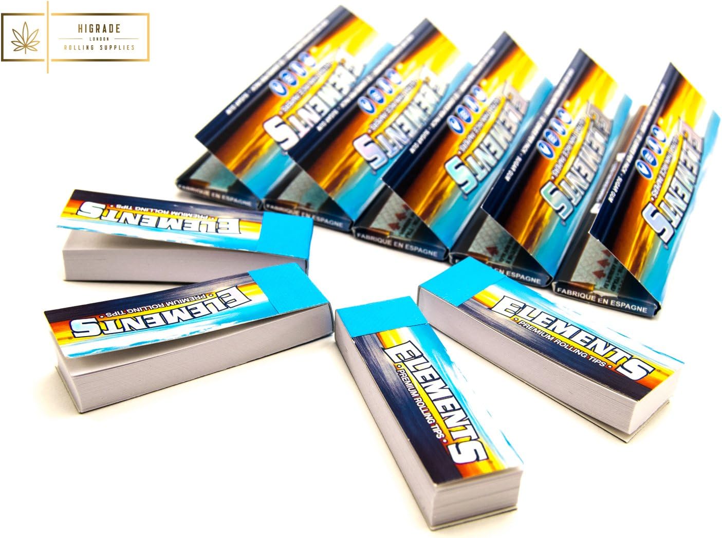 [5 Packs] Elements King Size Slim Rolling Papers with [4 Booklets] of ...