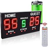 Digital Scoreboard, Portable Electronic Scoreboard with Remote, LED ...