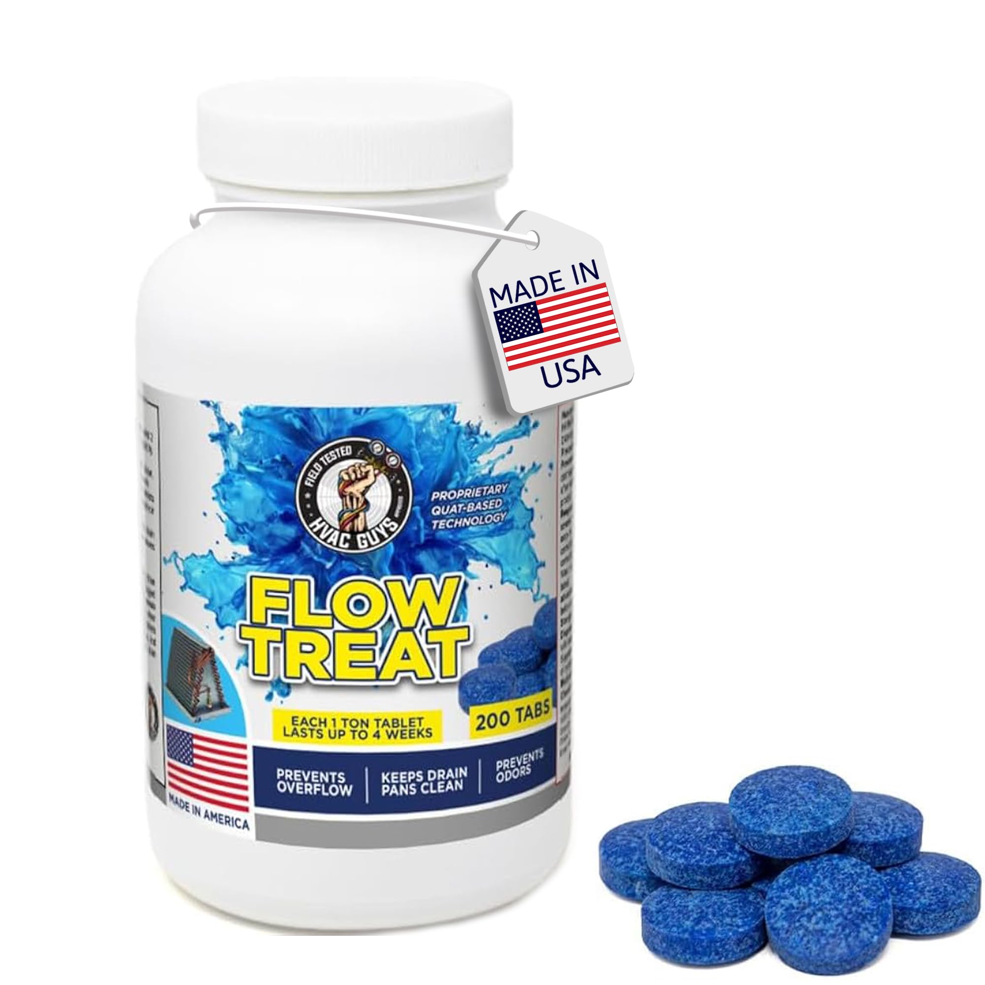HVAC GUYS – Flow Treat Tabs - 200 Tablets | AC Drain Line Cleaner ...