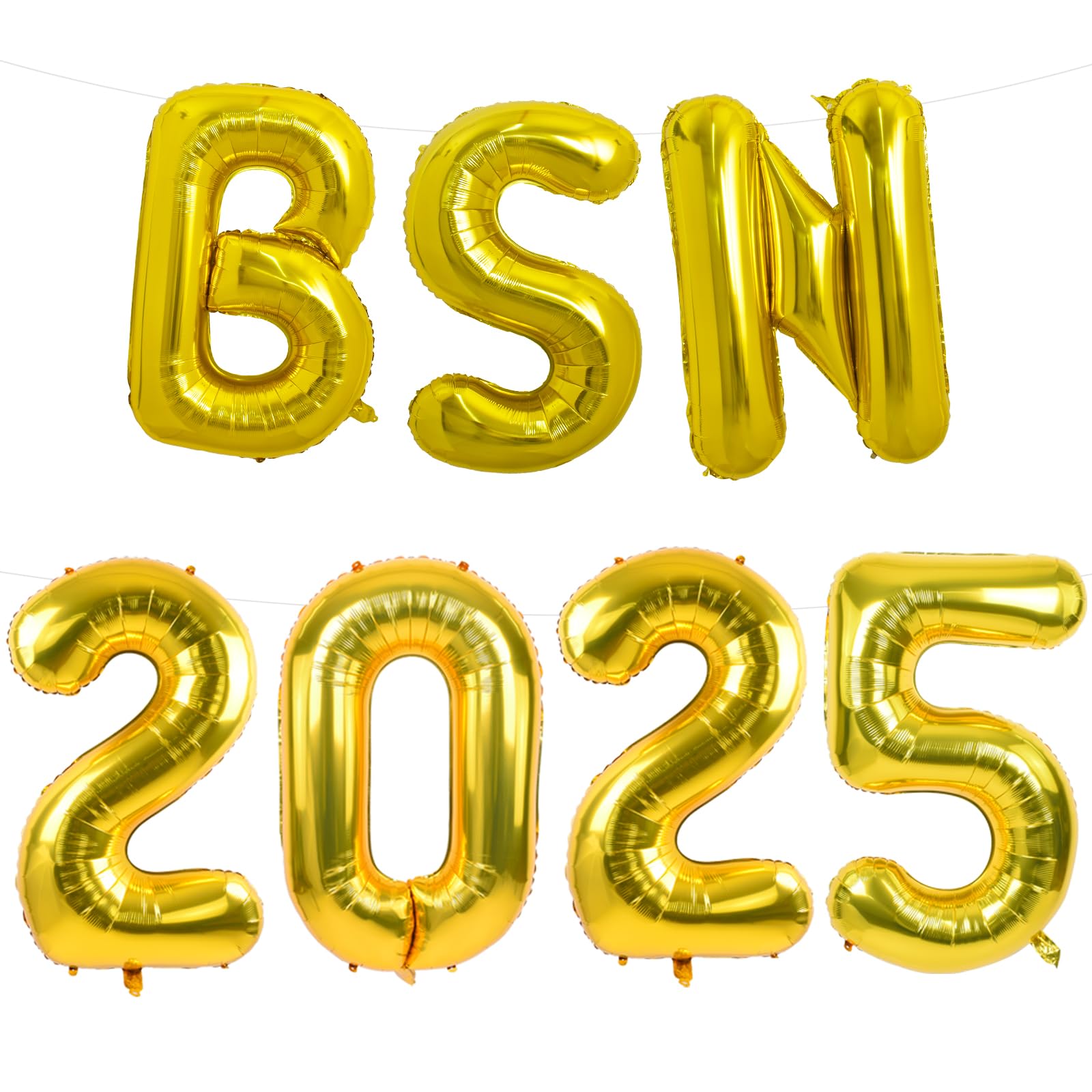 TONIFUL 2025 Nurse Graduation Decorations Gold BSN 2025 Balloons 16 ...
