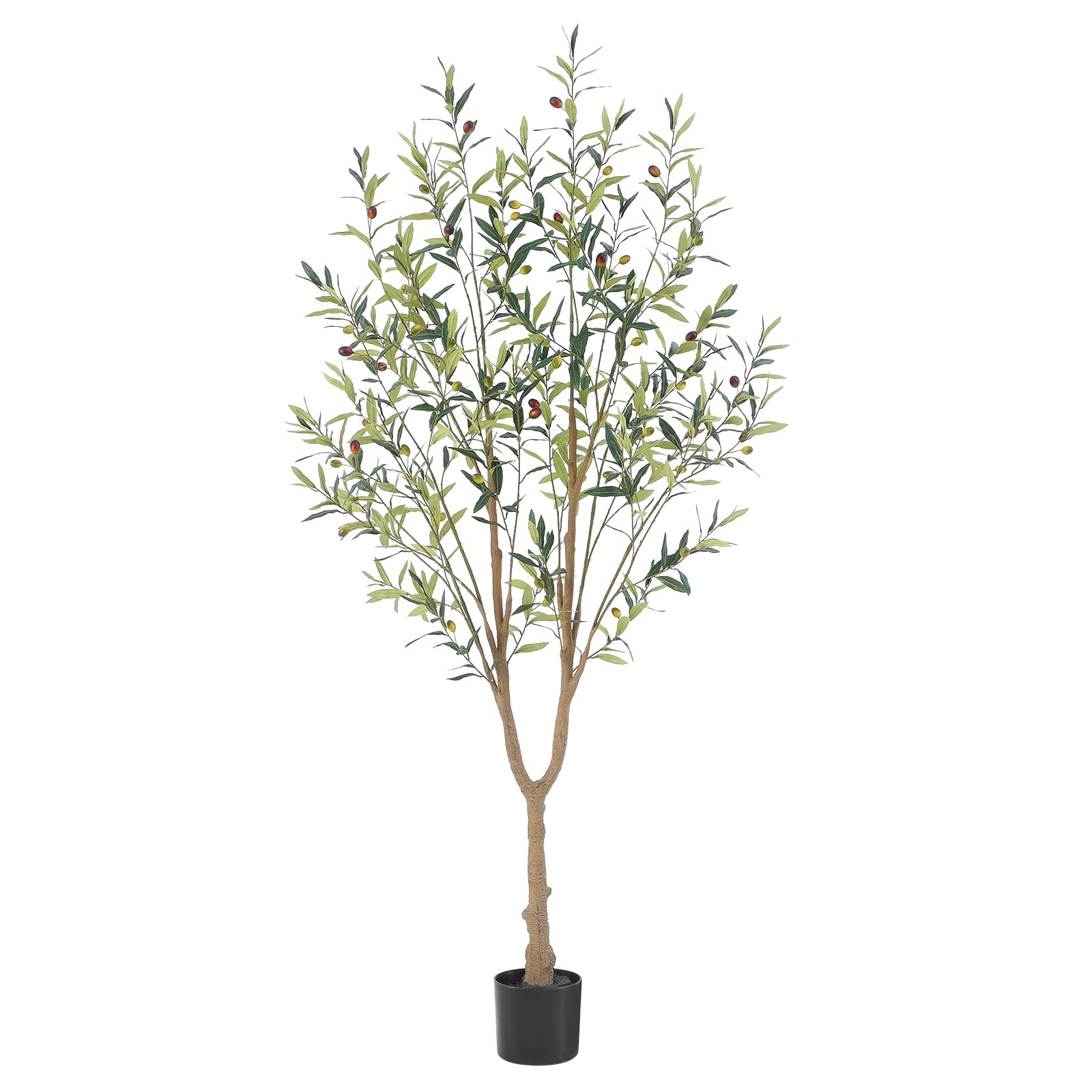 Nafresh Tall Fuller Style Faux Olive Tree?6Ft(72”) Realistic Potted ...