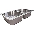 RecPro RV Double Bowl Kitchen Sink | 27" x 16 x 7" | Stainless Steel ...