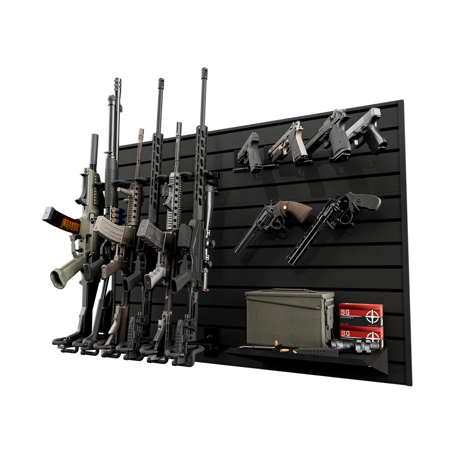 Hold Up Displays Gun Wall Mount Display, Modular Tactical Wall for 6 ...