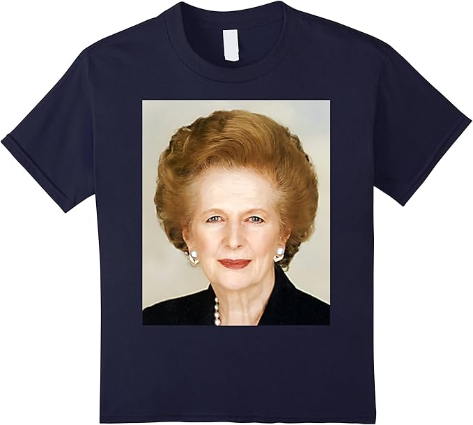Amazon.com: British Prime Minister Margaret Thatcher Portrait T-Shirt ...