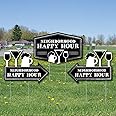 Amazon.com : Big Dot of Happiness Neighborhood Happy Hour Signs - 2 ...