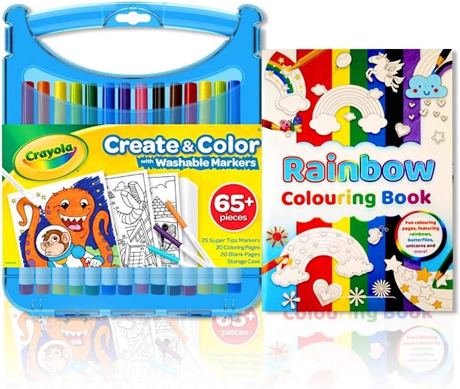 Crayola Supertips (Blue) | Non Bleeding Washable Markers, Water Soluble ...