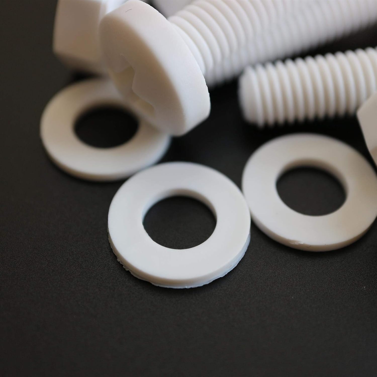 20 x White Pan Head Screws Polypropylene (PP) Plastic Nuts and Bolts ...