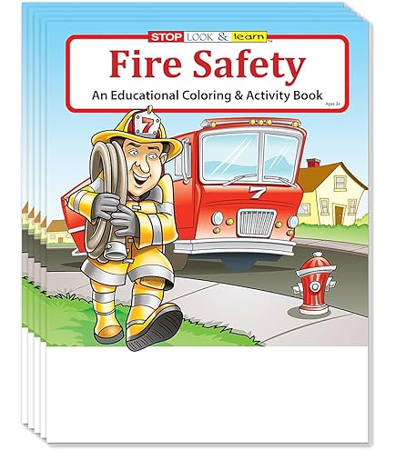 Libro Para Colorear De Seguridad Contra Incendios 48 Dibujos De