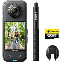 Insta360 X3 - Waterproof 360 Action Camera with 1/2" 48MP Sensors, 5.7K 360 Active HDR Video ...