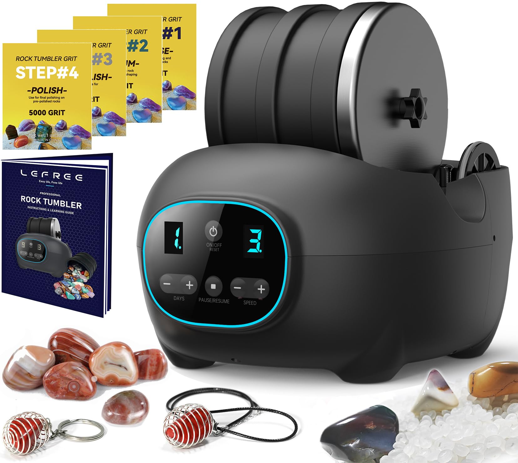 Mua Rock Tumbler Kit for Adults Kids, Professional Rock Polisher with ...