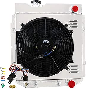 Amazon.com: ALLOYWORKS 3 Row All Aluminum Radiator+Shroud Fan+Relay For ...